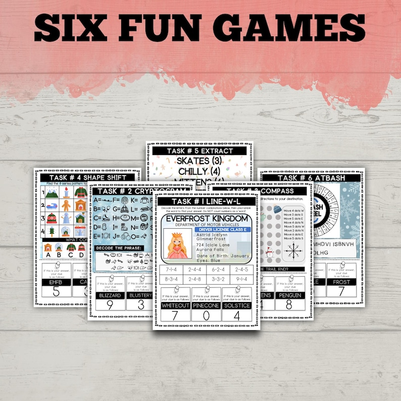 Winter Adventure Ice Castle Escape Room Kit, Kids & Family (printable ...