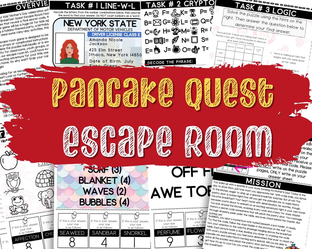Mother’s Day Escape Room, Mother’s Day Game, Escape Room Kit, Instant ...