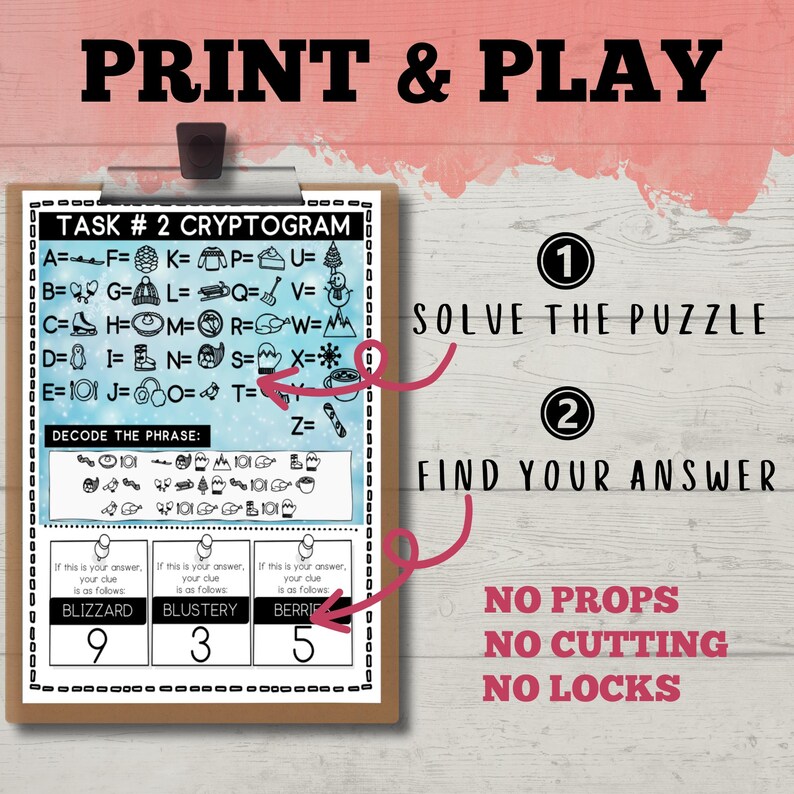 Winter Adventure Ice Castle Escape Room Kit, Kids & Family (printable ...