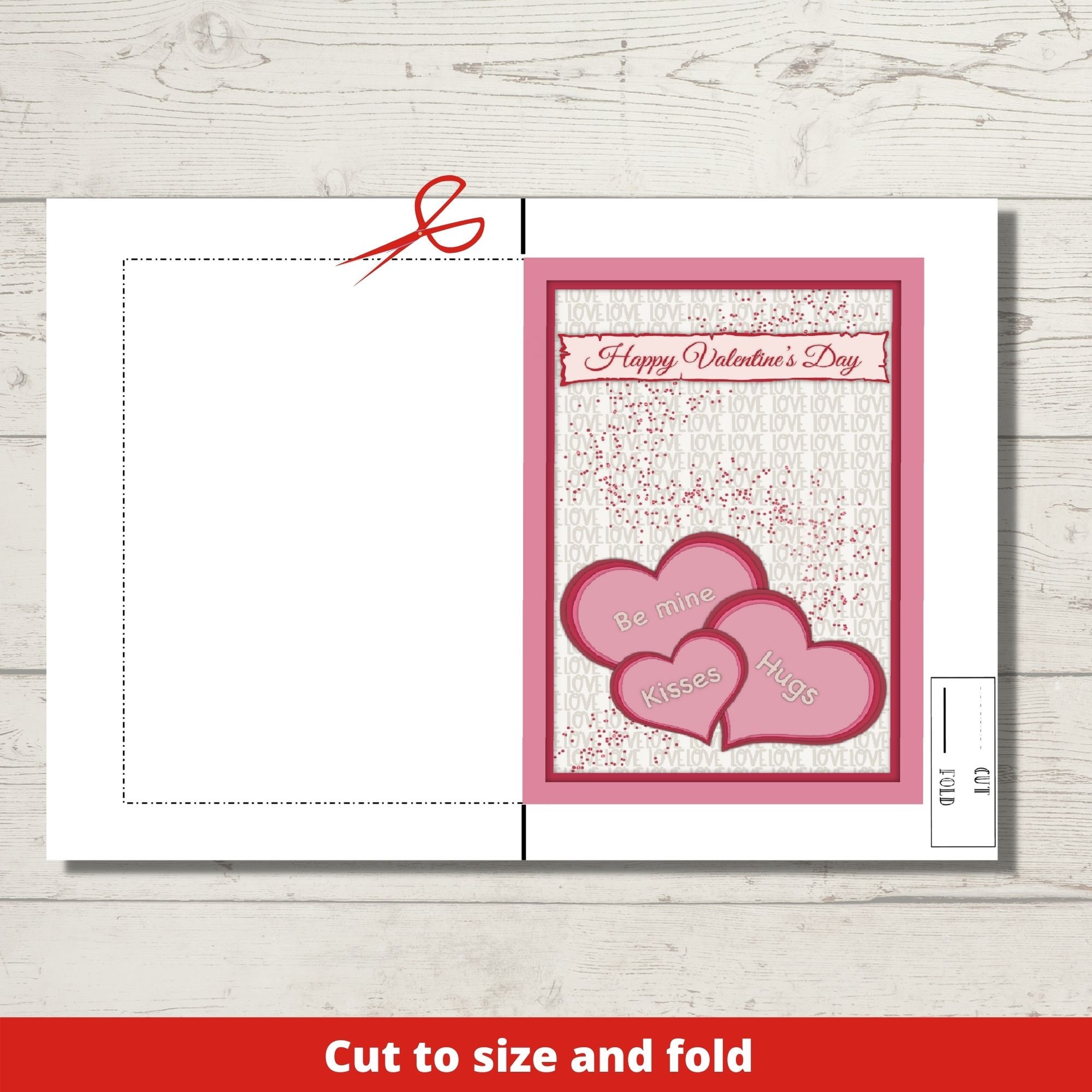 Printable Valentine's Day Card Instant Download 4x6 - Etsy
