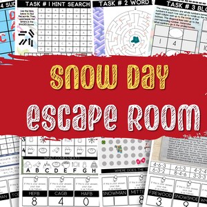 Winter Adventure Escape Room, Printable Escape Room Kit, Instant ...