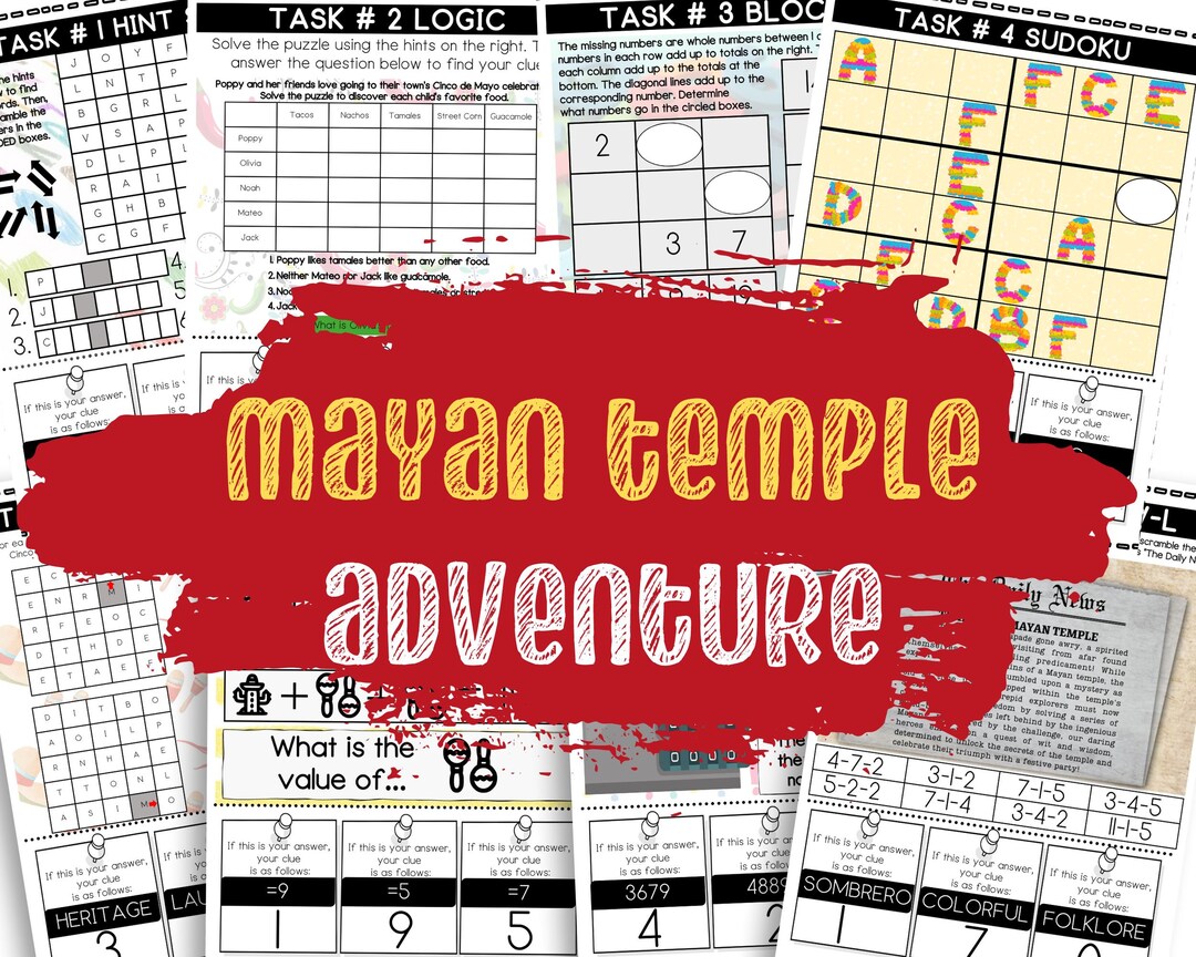 Cinco De Mayo Escape Room, Cinco De Mayo Game, Escape Room Kit, Instant ...