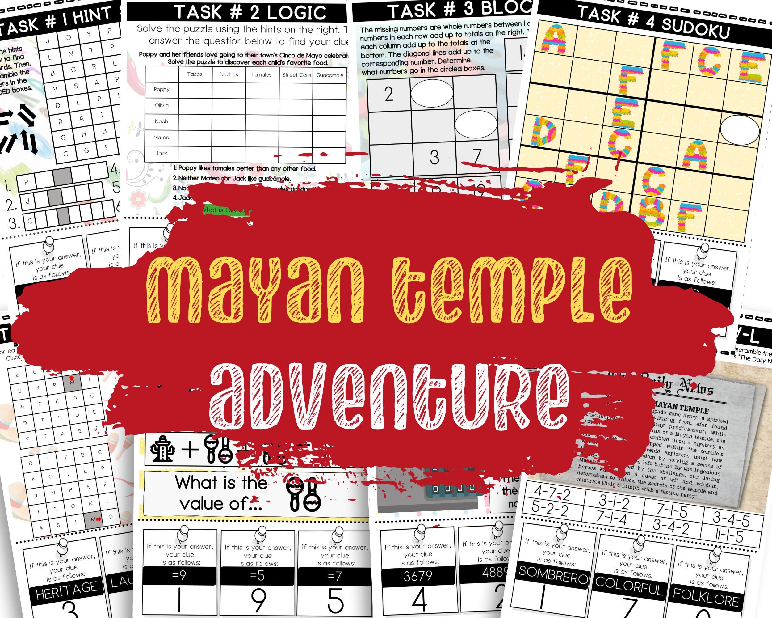 Cinco De Mayo Escape Room, Cinco De Mayo Game, Escape Room Kit, Instant ...