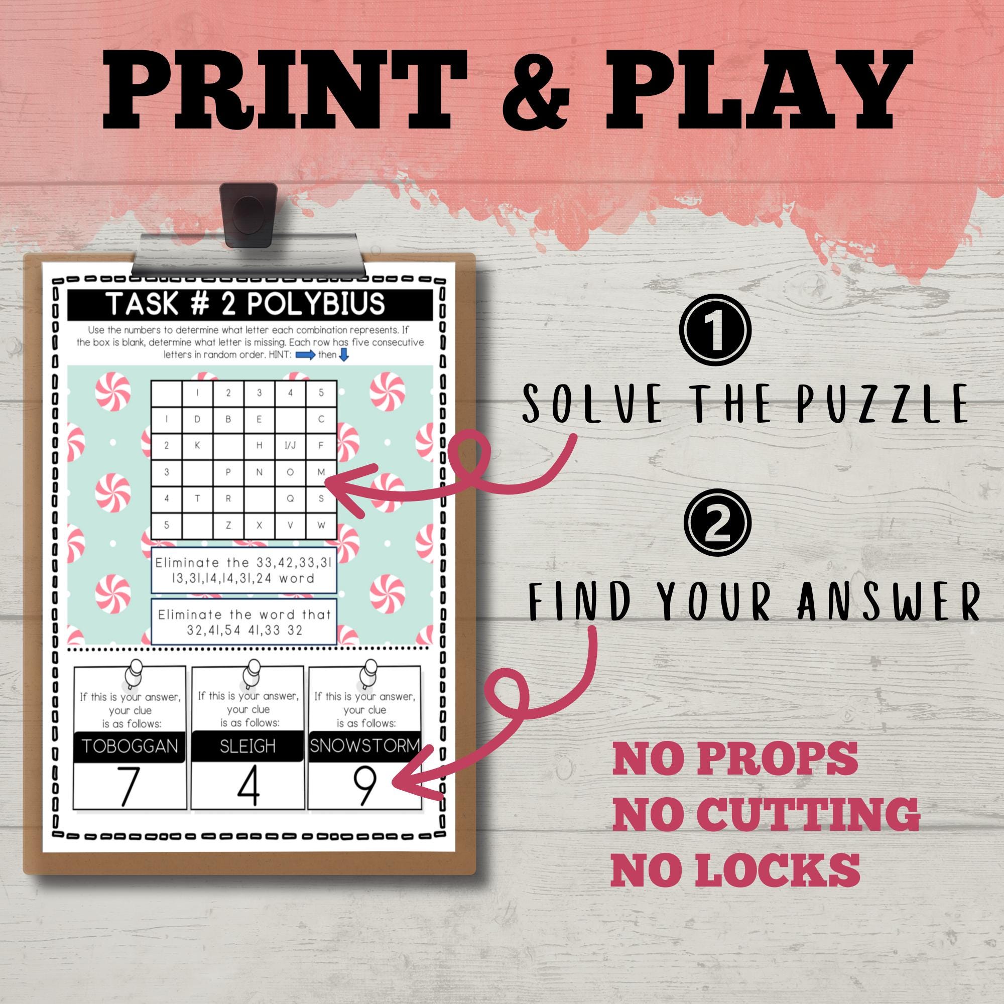 Winter Adventure Escape Room, Printable Escape Room Kit, Instant ...