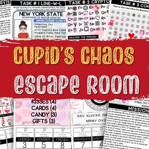 Kids Valentine’s Day Escape Room, Printable Escape Room Kit, Instant ...