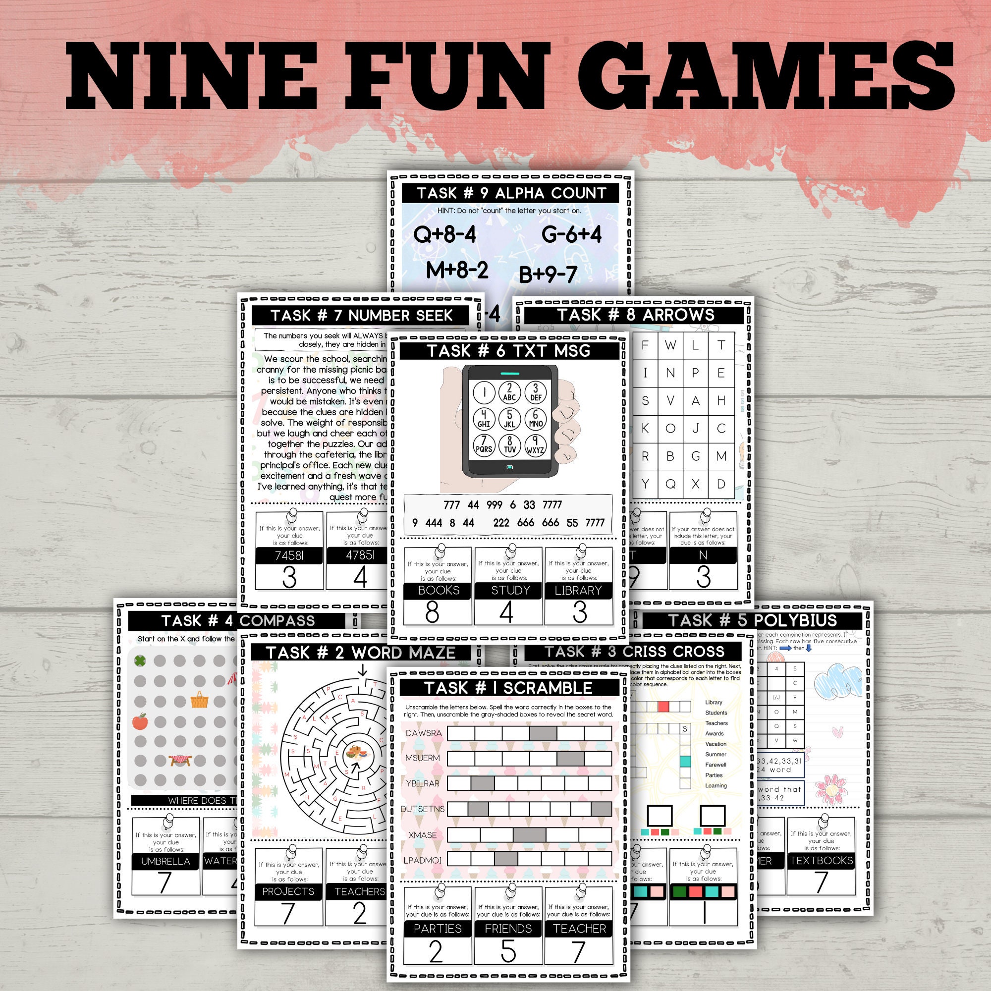 Last Day of School Escape Room, Printable Escape Room Kit, Instant ...