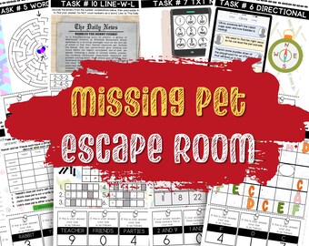 Autumn Harvest Adventure Escape Room, Printable Escape Room Kit ...