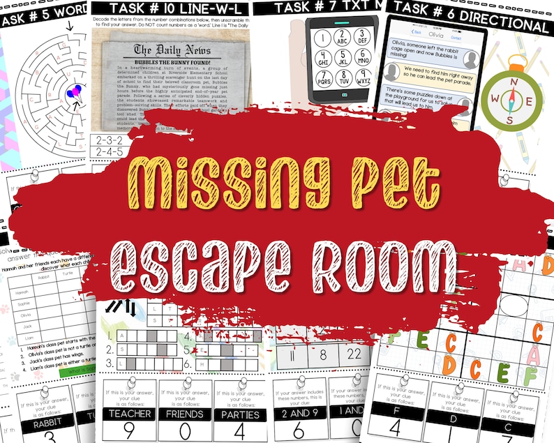 Last Day of School Escape Room, Printable Escape Room Kit, Instant ...