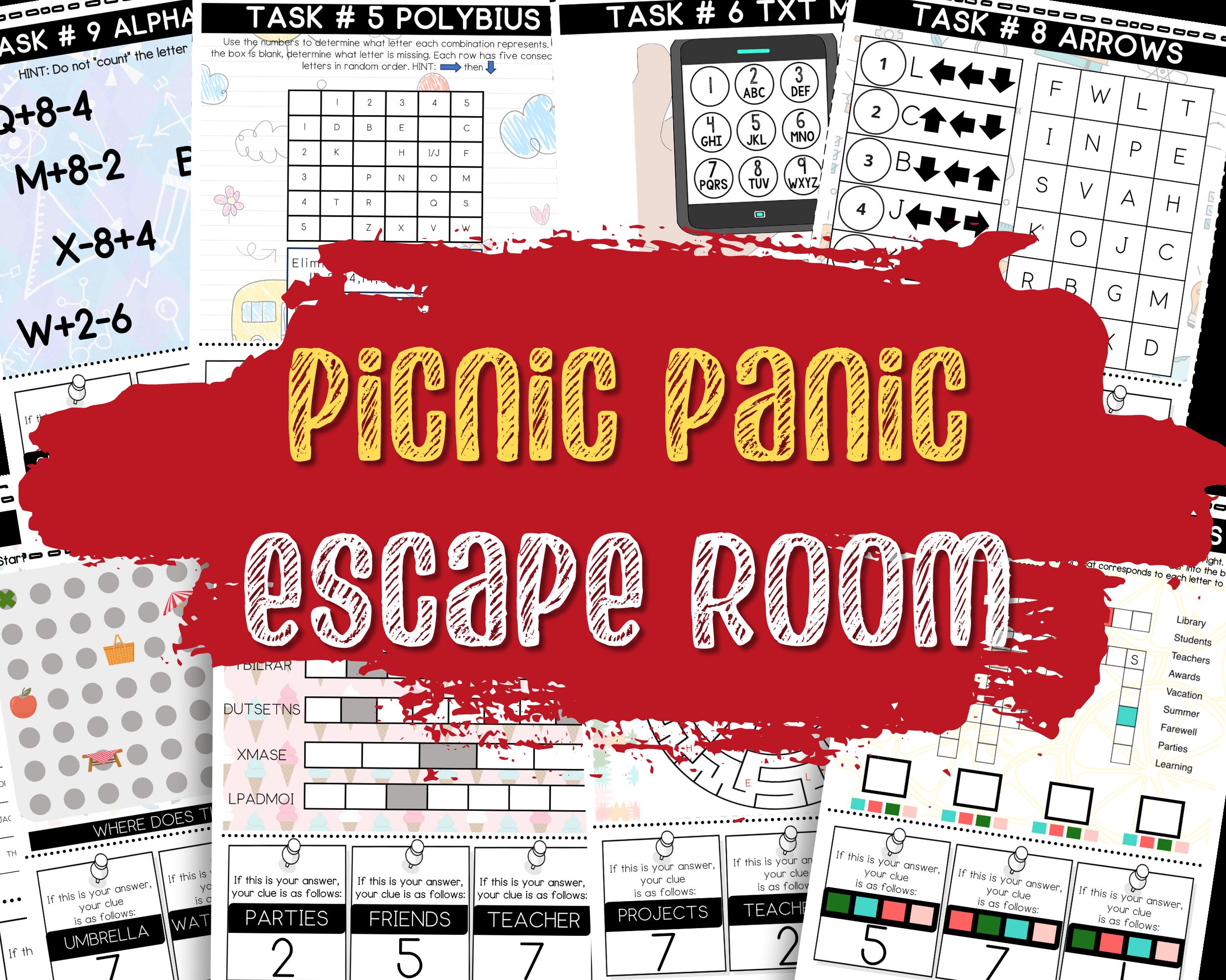 Last Day of School Escape Room, Printable Escape Room Kit, Instant ...