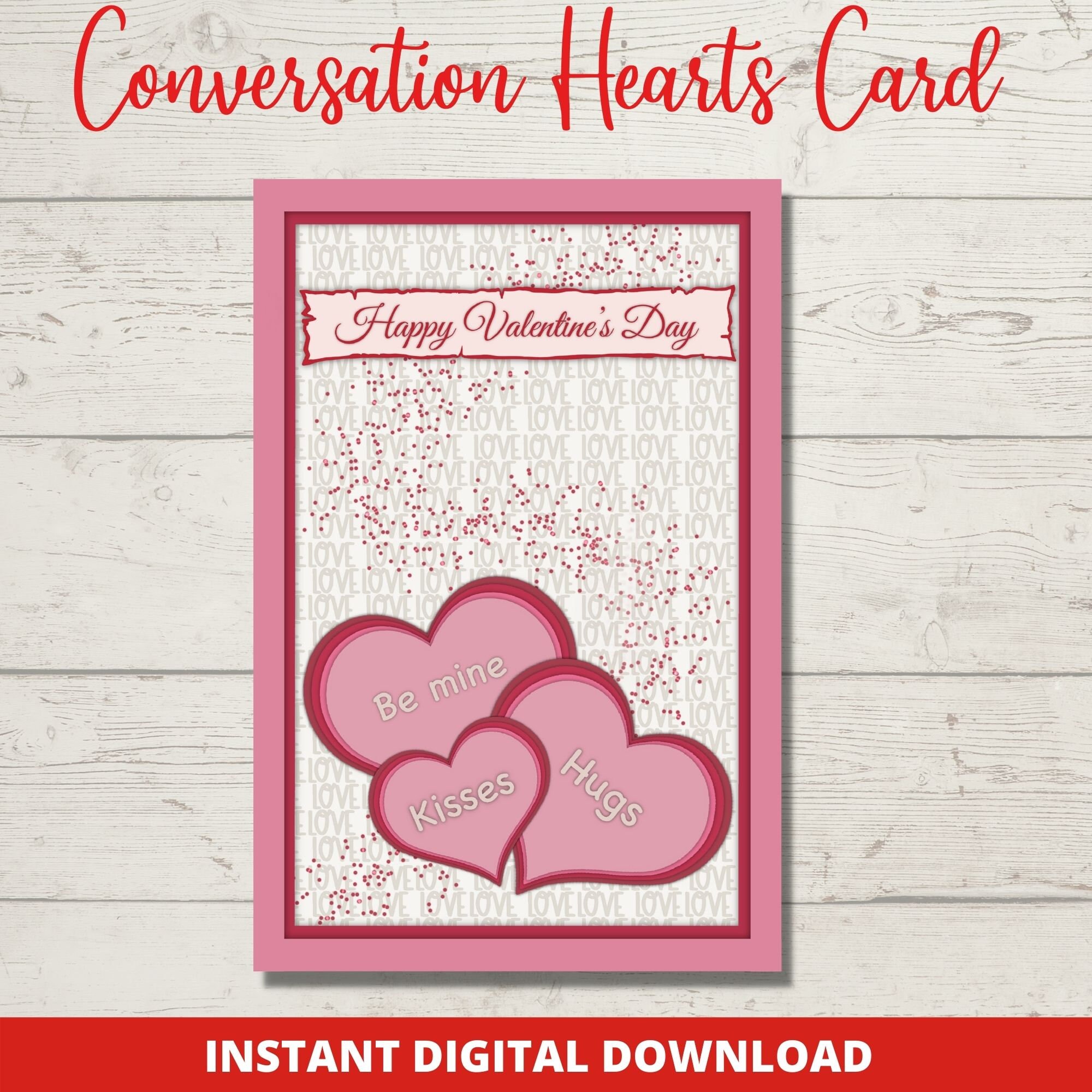 Printable Valentine's Day Card, Instant Download, 4x6, 5x7 ...