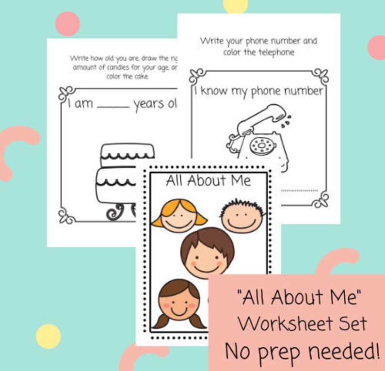All About Me! Write, Color, and Draw. Kindergarden, Homeschool ...
