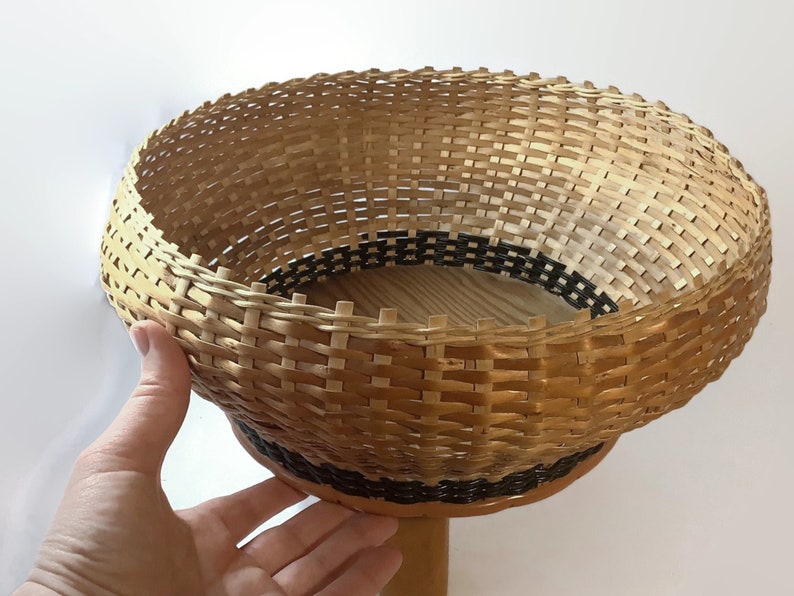 Indoor Rattan Wicker Plant Stand on a Tripod Wooden Legs | Bohemian ...