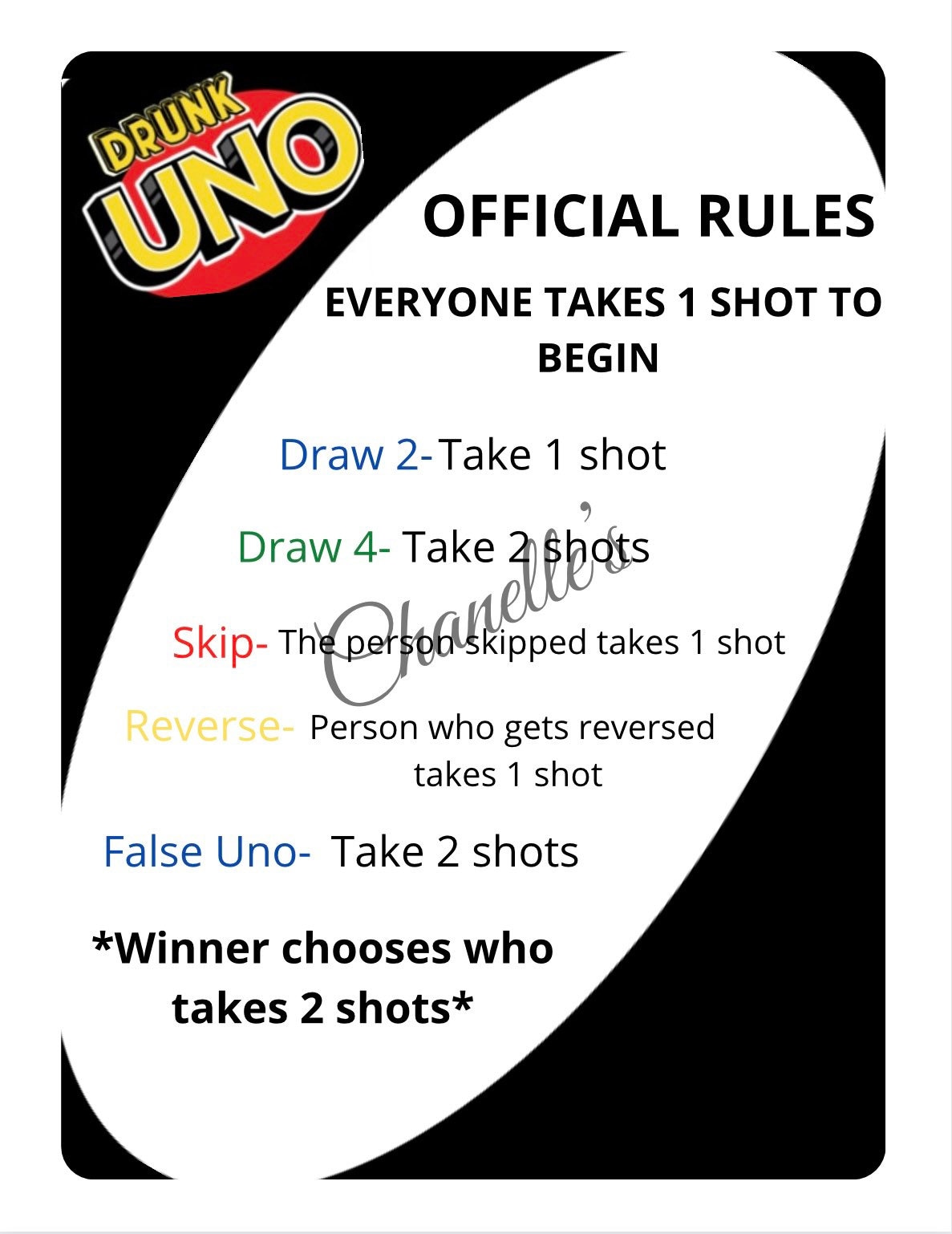Game Night Bundle OFFICIAL Rules-drunk UNO, Kings Cup, Drunk Dice - Etsy