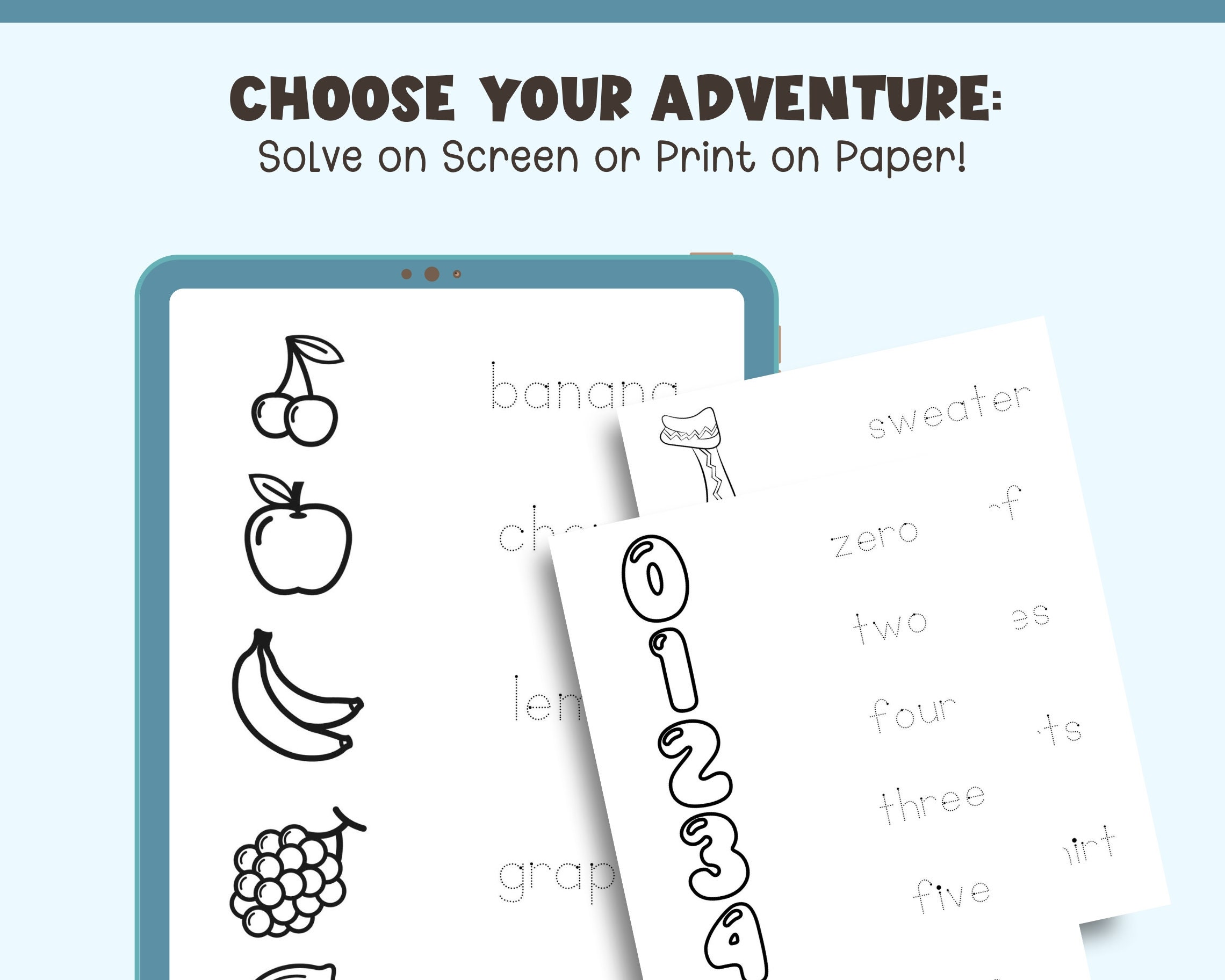 Connect and Color Vocabulary Building Adventure Digital Download 8 ...
