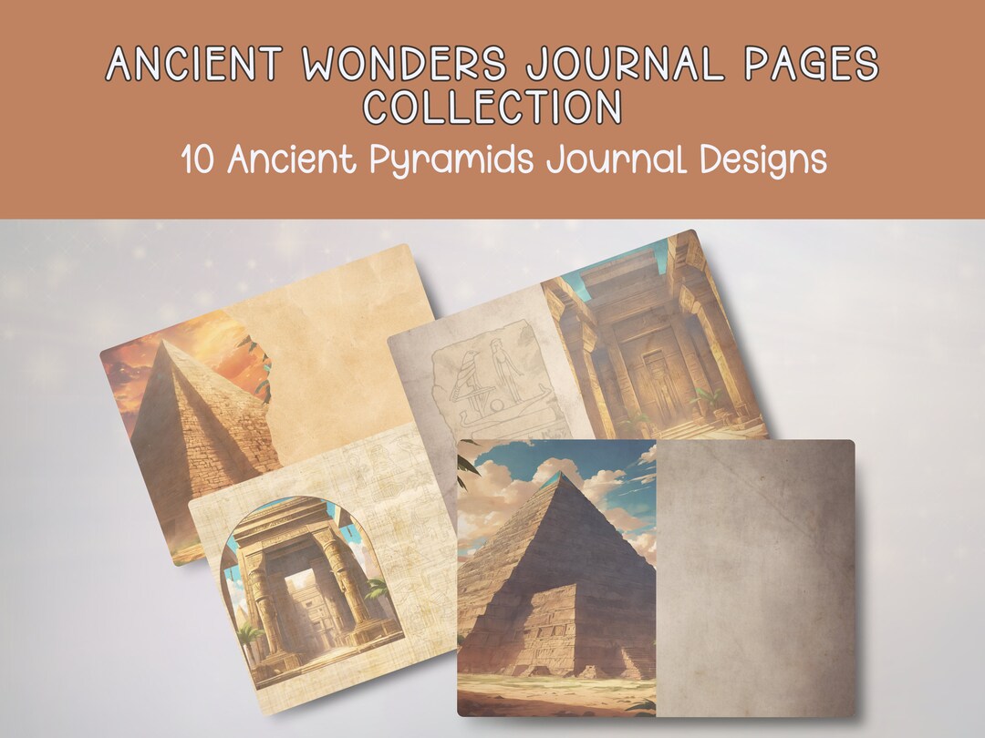 Ancient Pyramids Digital Junk Journal Blank Digital Pyramids Journal ...