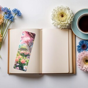 Blooming Trees-themed Printable Bookmarks Digital Bookmark PDF Bookish ...