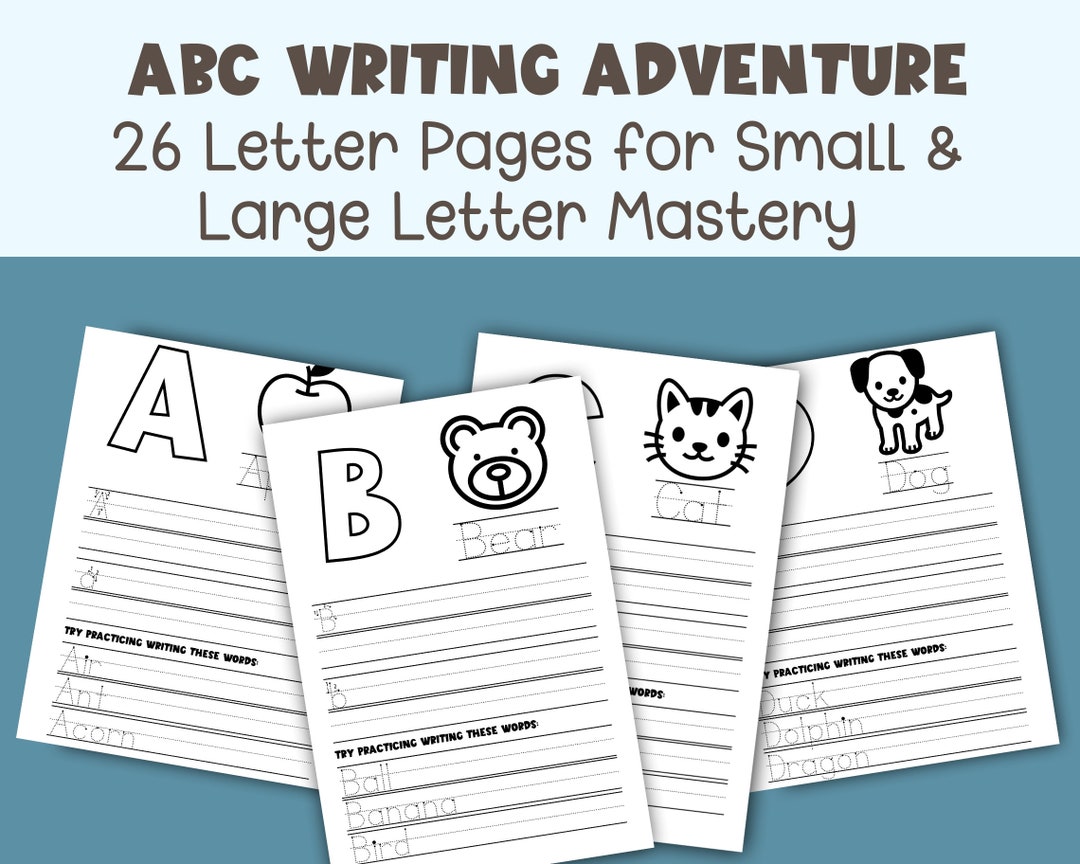 Alphabet Coloring & Practice Book Digital Download Back to School Fun ...