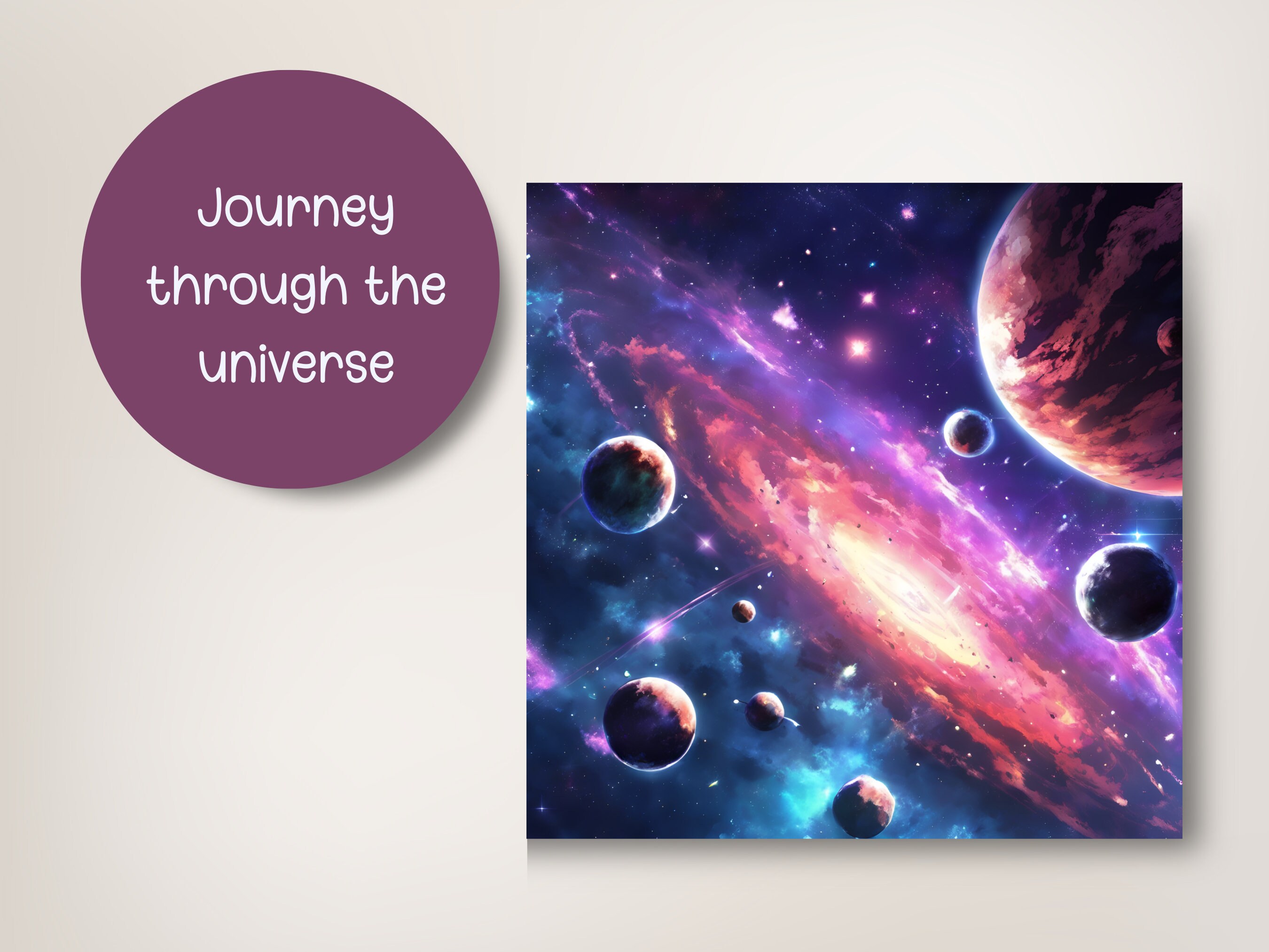 Space-themed Digital Paper Printable Digital Paper Set Space and Stars ...