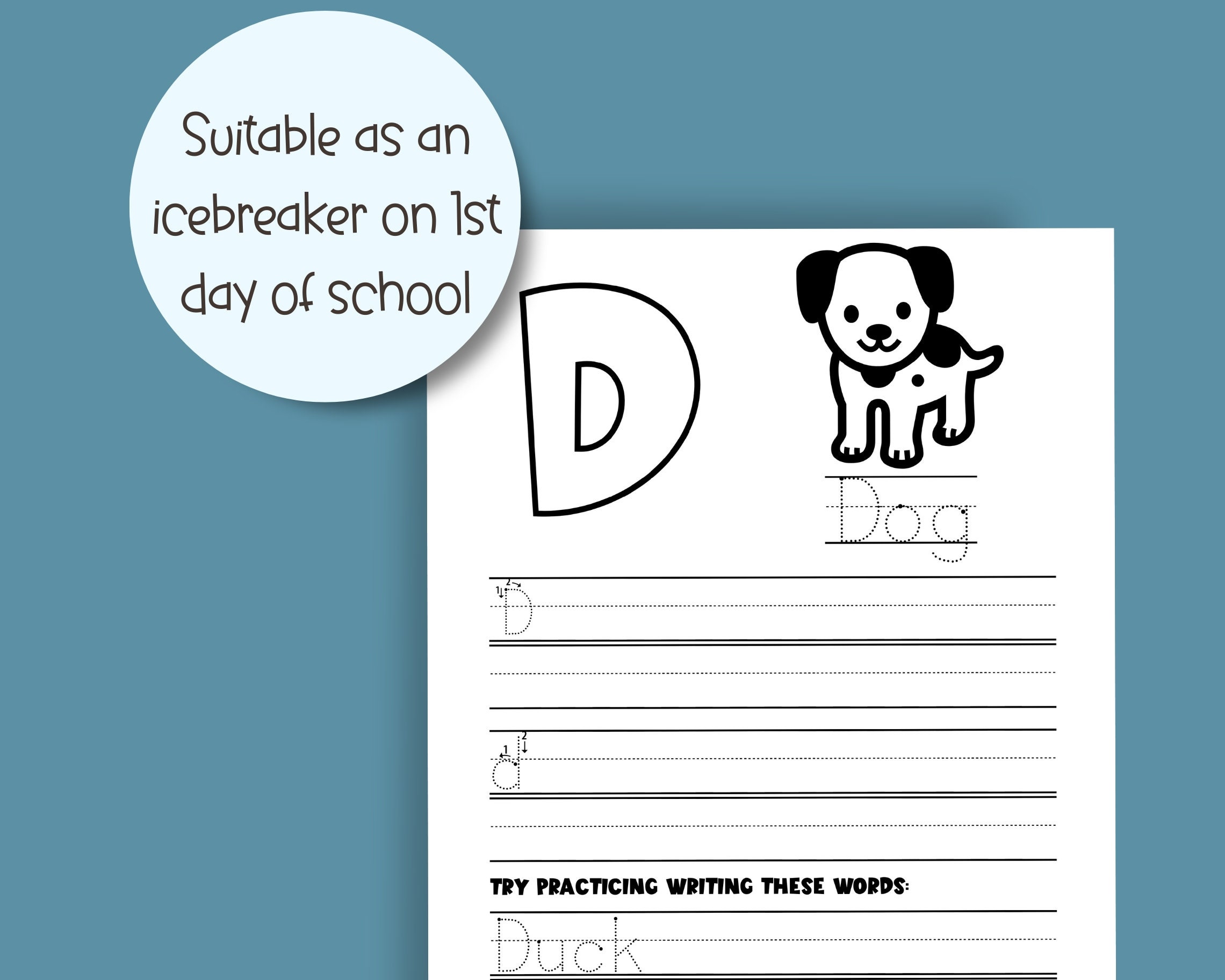 Alphabet Coloring & Practice Book Digital Download Back to School Fun ...