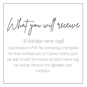 Editable Name Tags for School and Events Digital Download Customizable ...