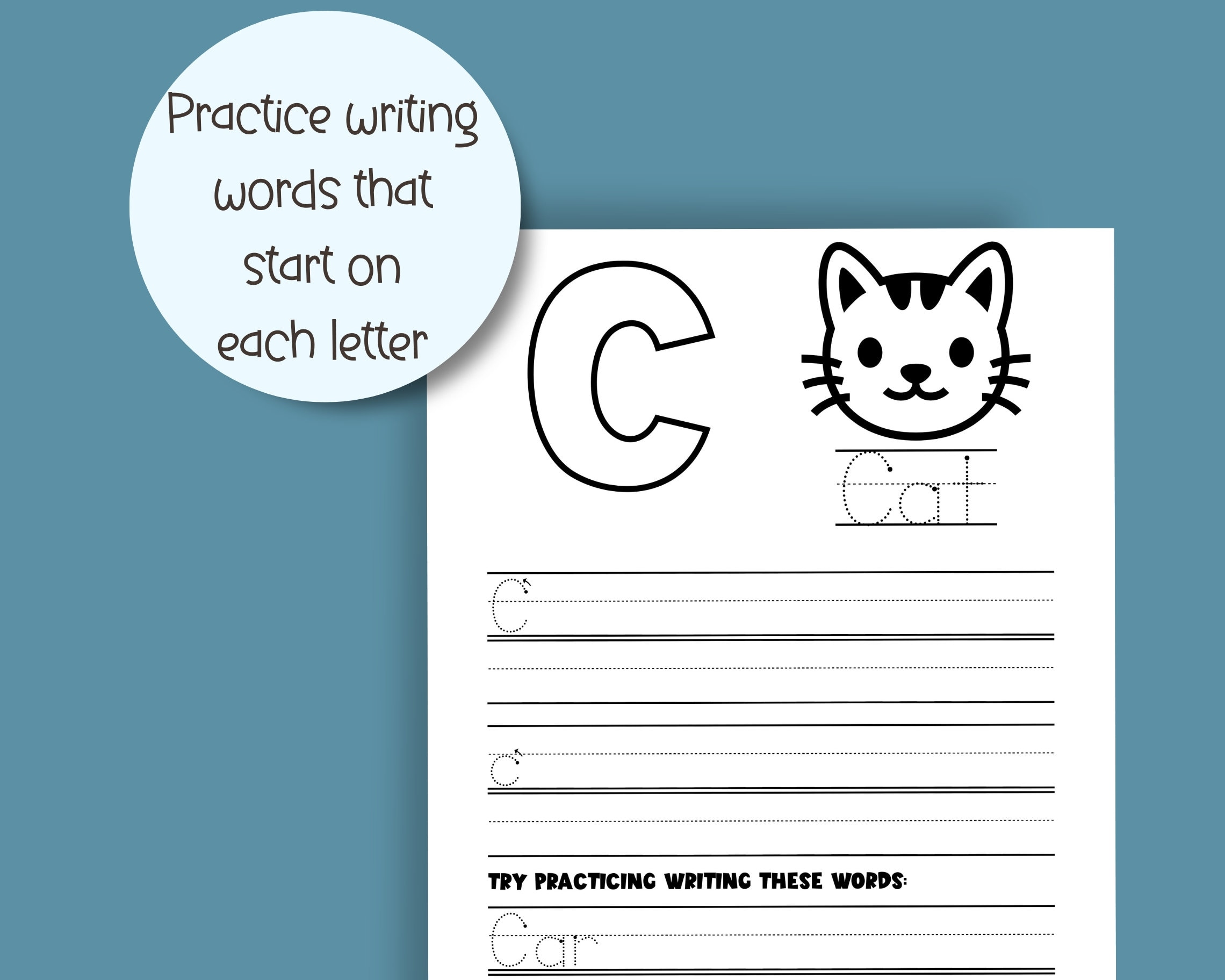 Alphabet Coloring & Practice Book Digital Download Back to School Fun ...