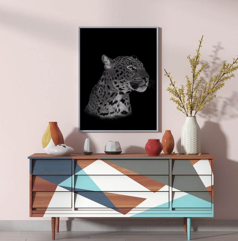 Wild Cats Art Bundle Digital Art Set Instant Download Black & White ...