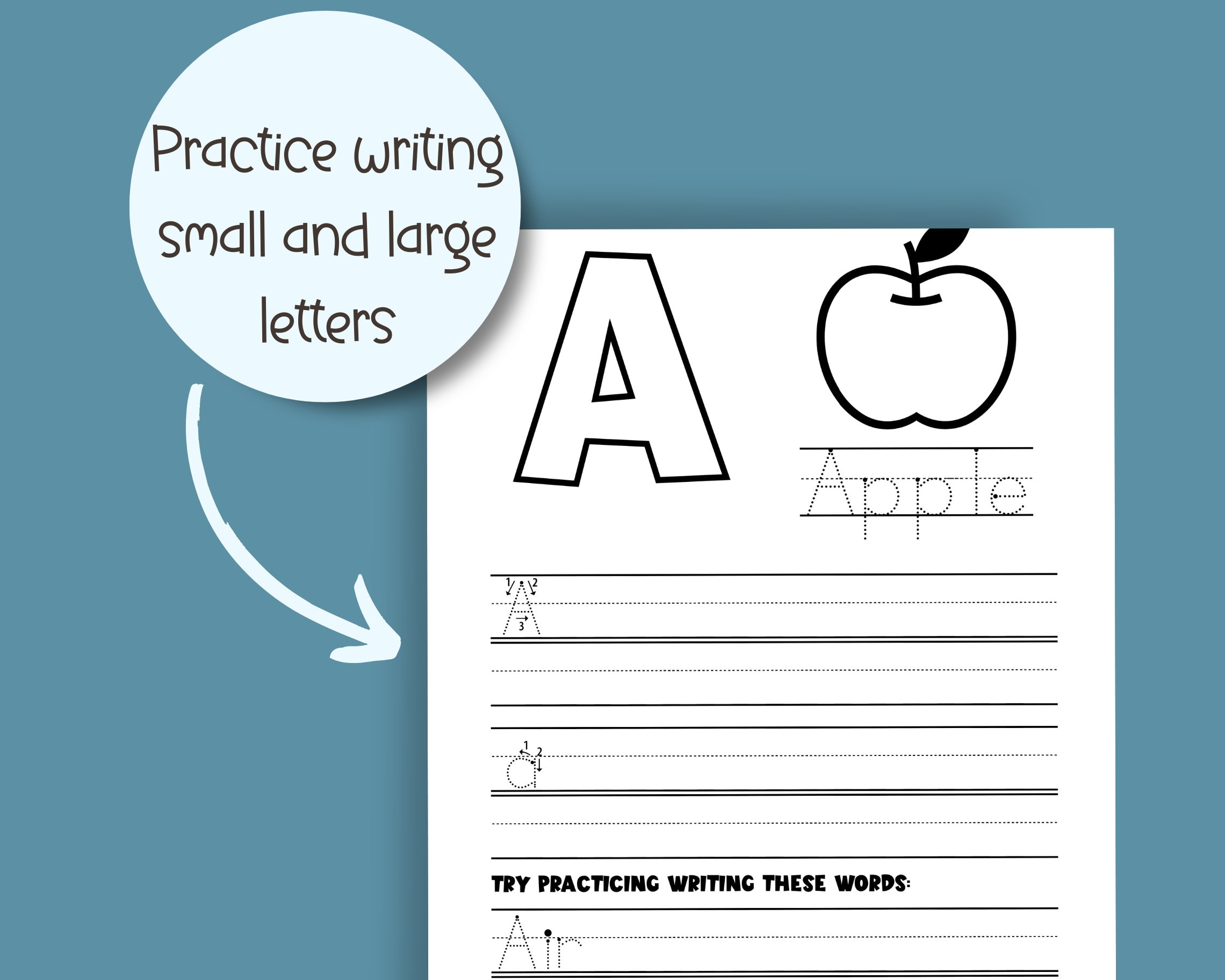 Alphabet Coloring & Practice Book Digital Download Back to School Fun ...