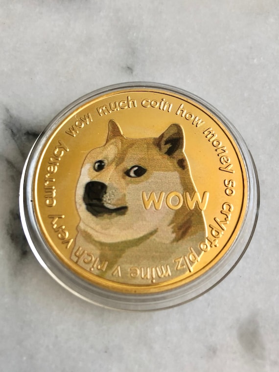 Dogecoin Physical Crypto Coin Gold Doge Collectible Gift to - Etsy