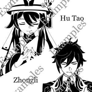 Genshin Impact Artifact Pose Vision Stencils Jean Anemo - Etsy