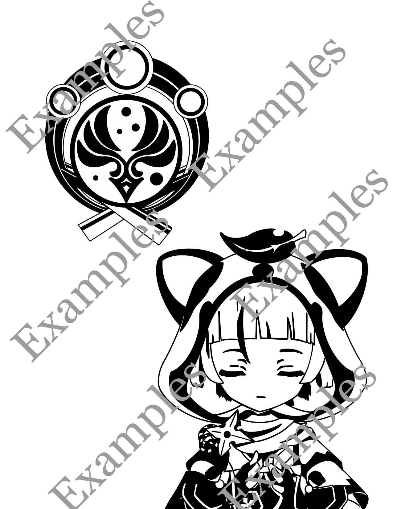 Genshin Impact Artifact Pose Vision Stencils Sayu Anemo Vision - Etsy