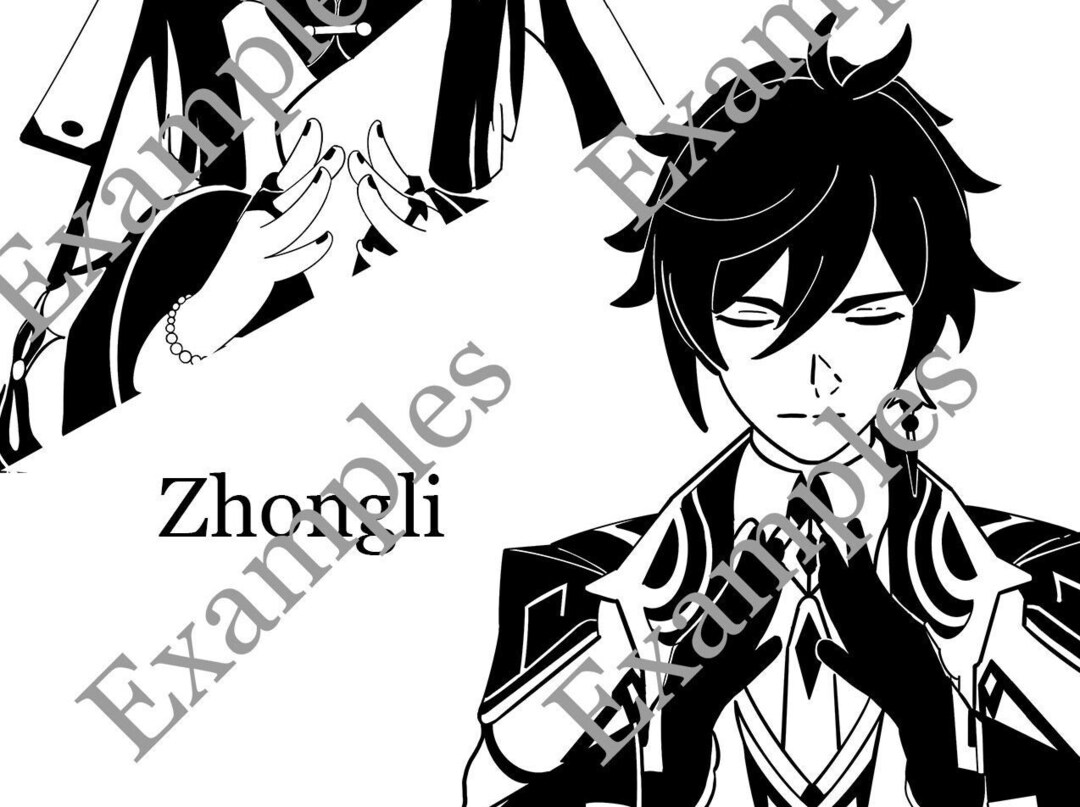 Genshin Impact Artifact Pose Vision Stencils Zhongli Geo Vision - Etsy UK