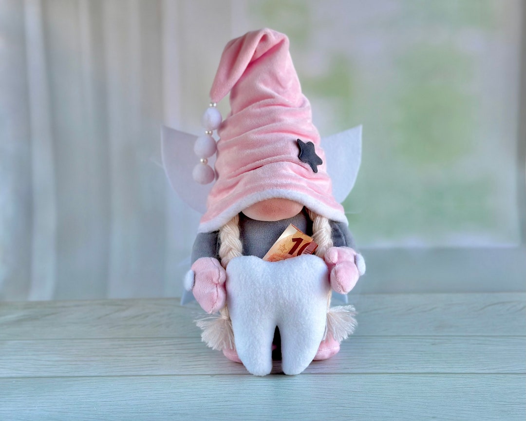 Tooth Fairy Gnome for Girl, Fairy Gnome, Tooth Box, Tooth Fairy Pillow ...