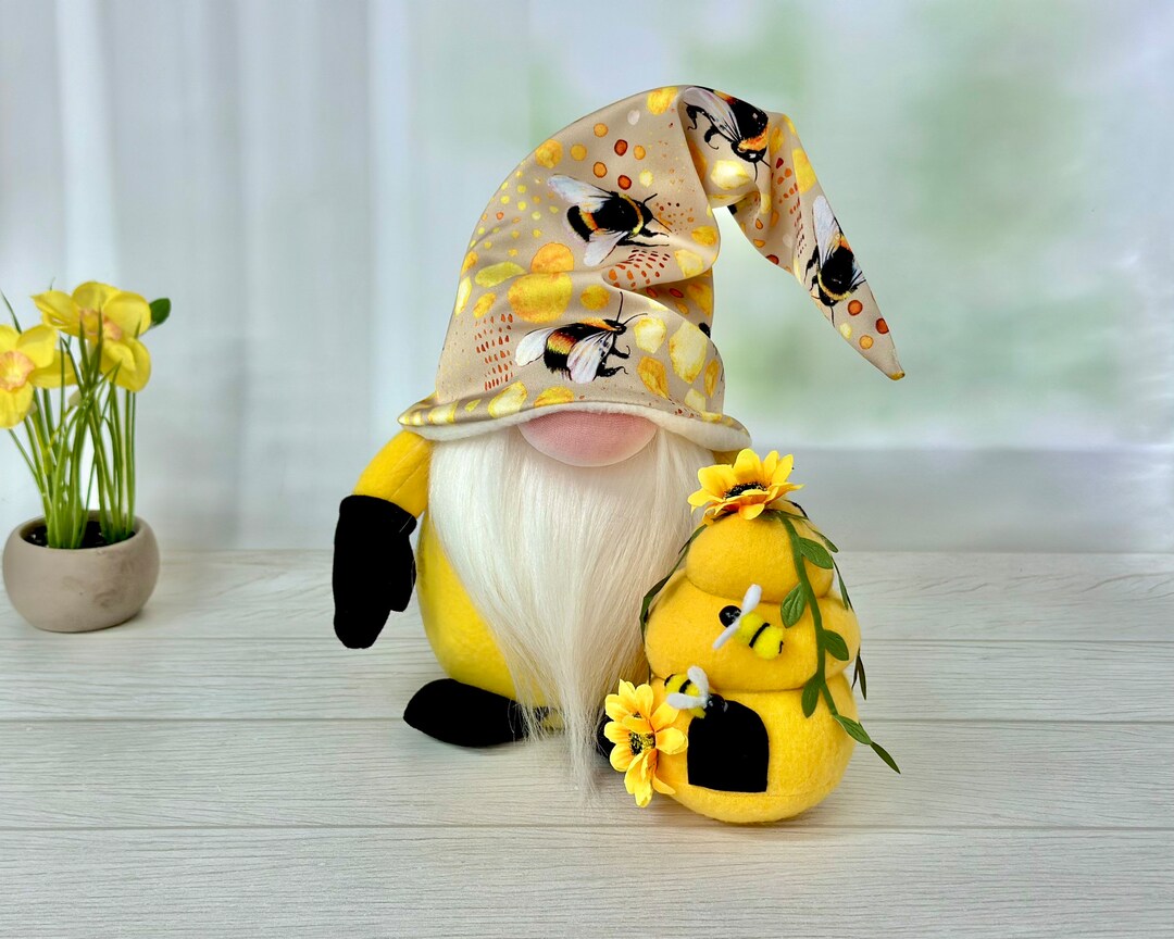 Bee Gnome, Bumblebee Gnome, Yellow Gnome, Spring Summer Decoration ...