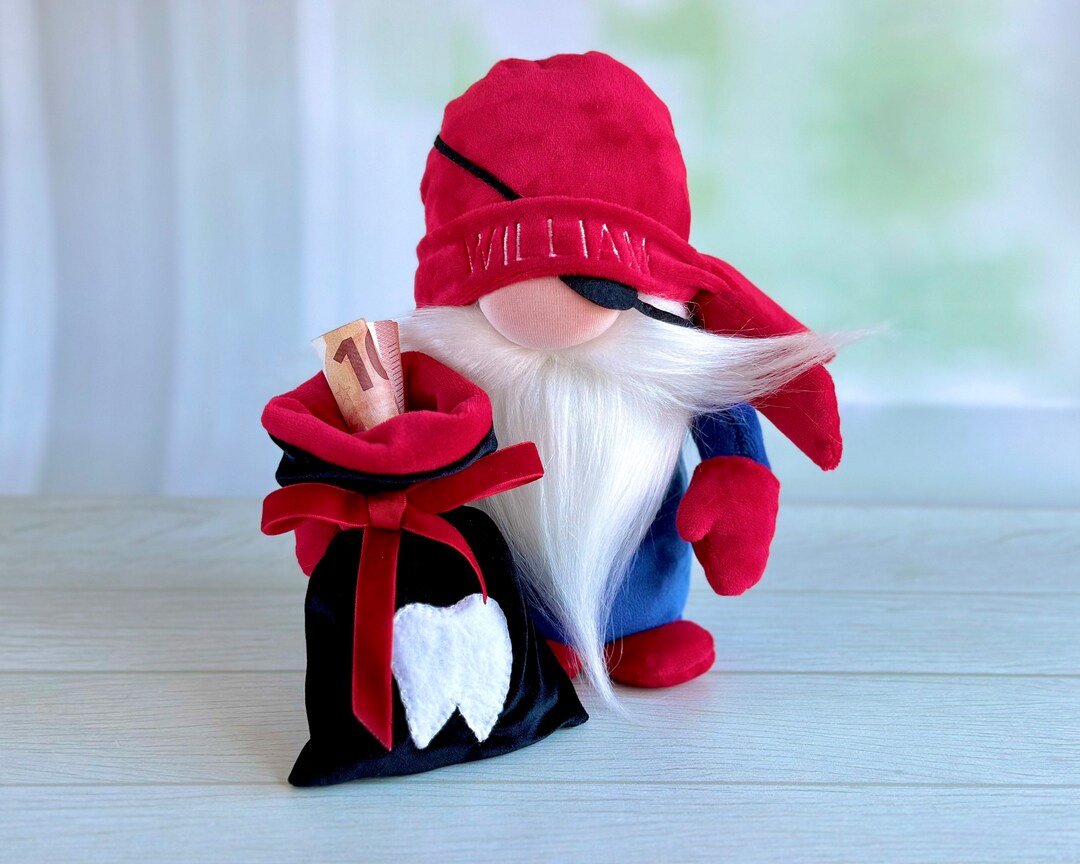 Tooth Fairy Gnome for Boy, Pirate Gnome, Tooth Box, Unique Gift for Boy ...