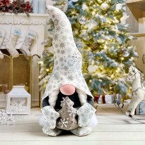 Christmas Gnomes Gray Gnomes Couple Cristmas Decor Home Decor Holiday Gnomes Xmass Gnomes Modern ...