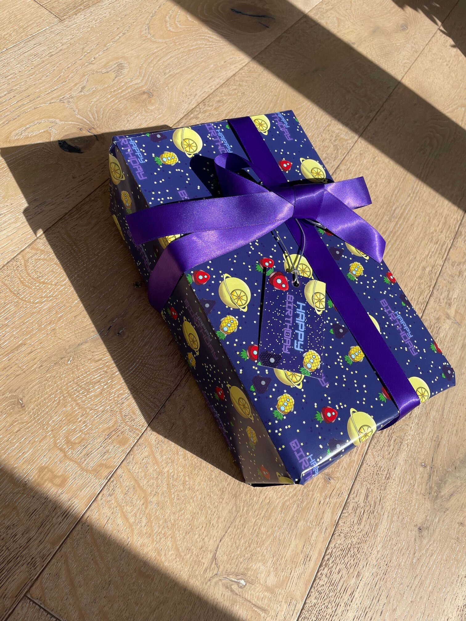 Fruity Rockets and Planet Wrapping Paper With Matching Gift - Etsy