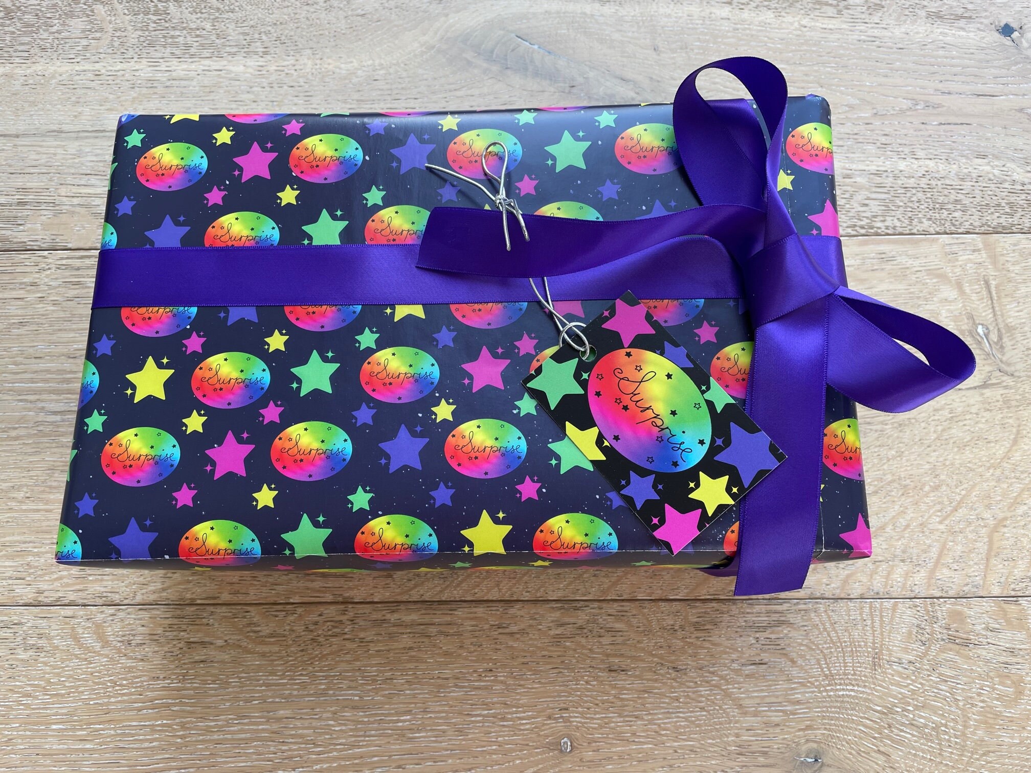 Surprise Wrapping Paper With Matching Gift Tag, Bright Gift Wrap ...