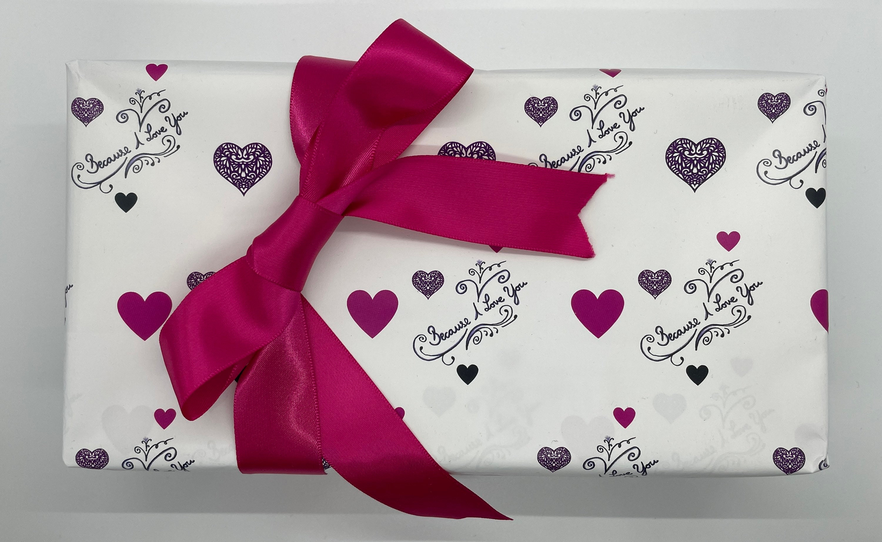 Because I Love You Wrapping Paper With Matching Gift Tag, Love Gift ...