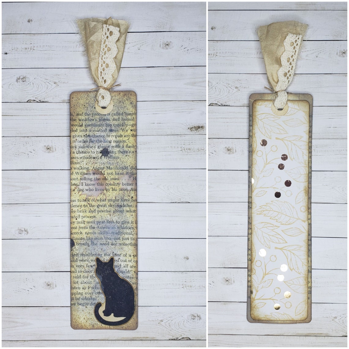 Bookmarks Handmade Bookmarks Mixed Media Junk Journal Bookmarks Collage ...