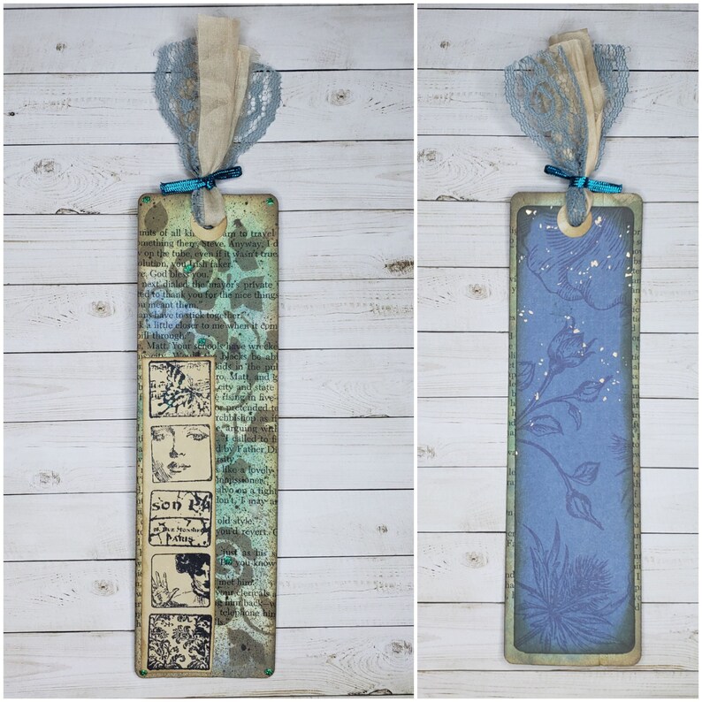Bookmarks Handmade Bookmarks Mixed Media Junk Journal Bookmarks Collage ...