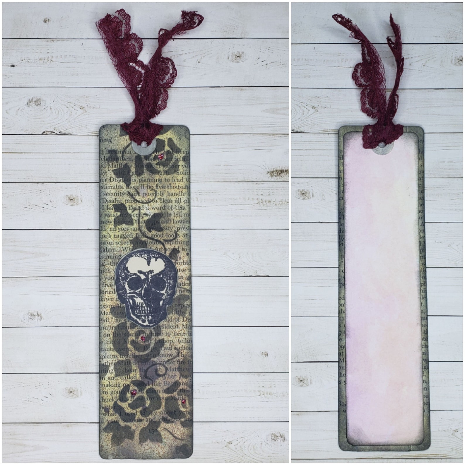 Bookmarks Handmade Bookmarks Mixed Media Junk Journal Bookmarks Collage ...