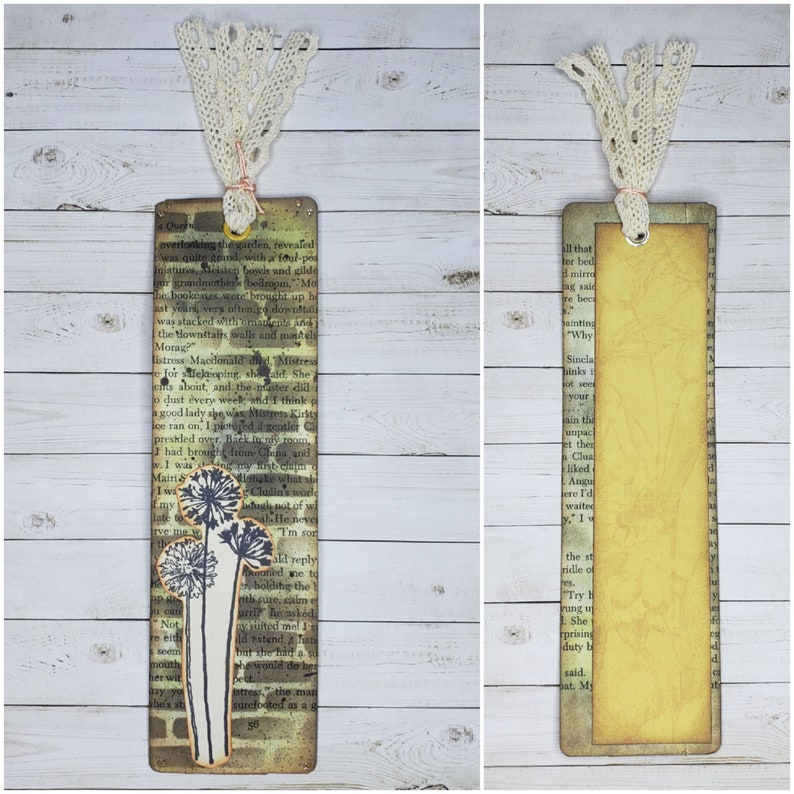 Bookmarks Handmade Bookmarks Mixed Media Junk Journal Bookmarks Collage ...