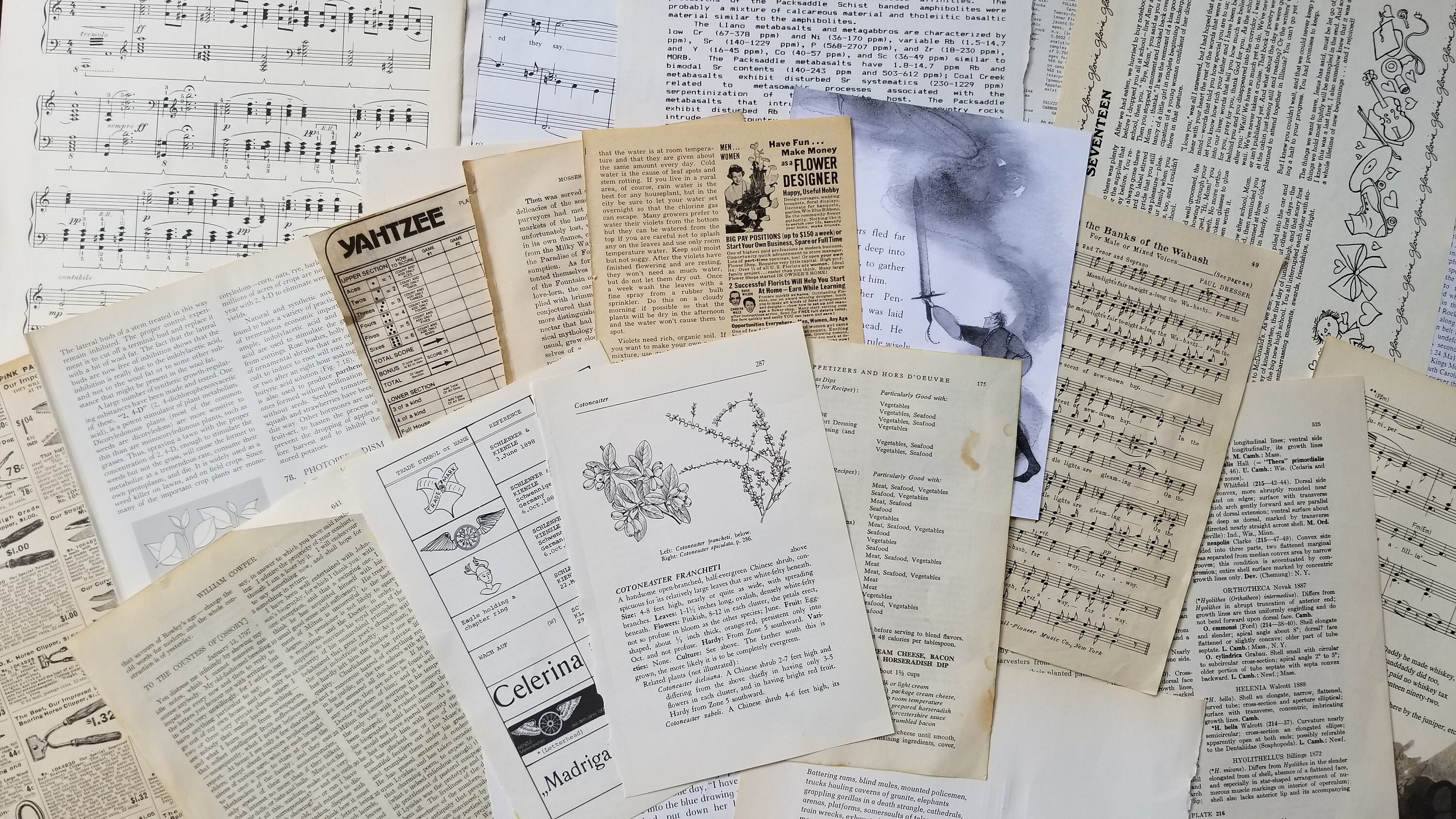 Vintage Paper Bundle Old Book Pages Junk Journal Supplies Ephemera ...