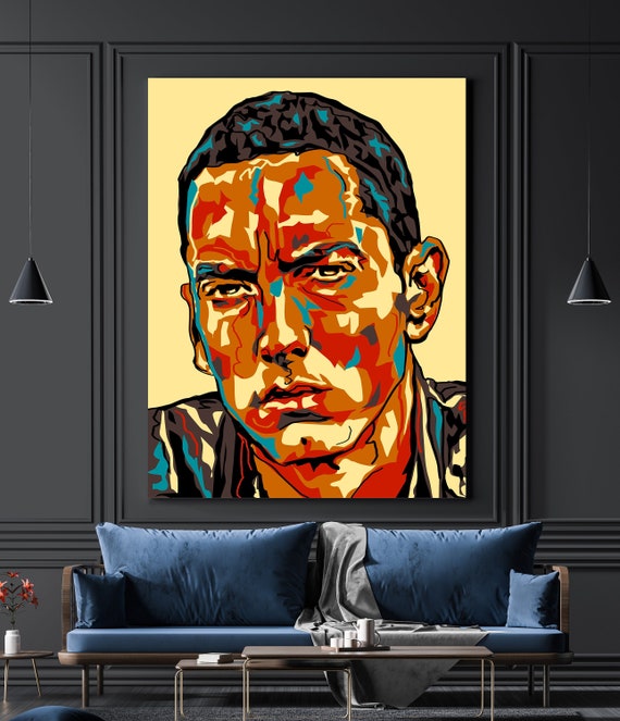 Eminem Graffiti Art Canvas Colorful Art Extra Large Wall - Etsy