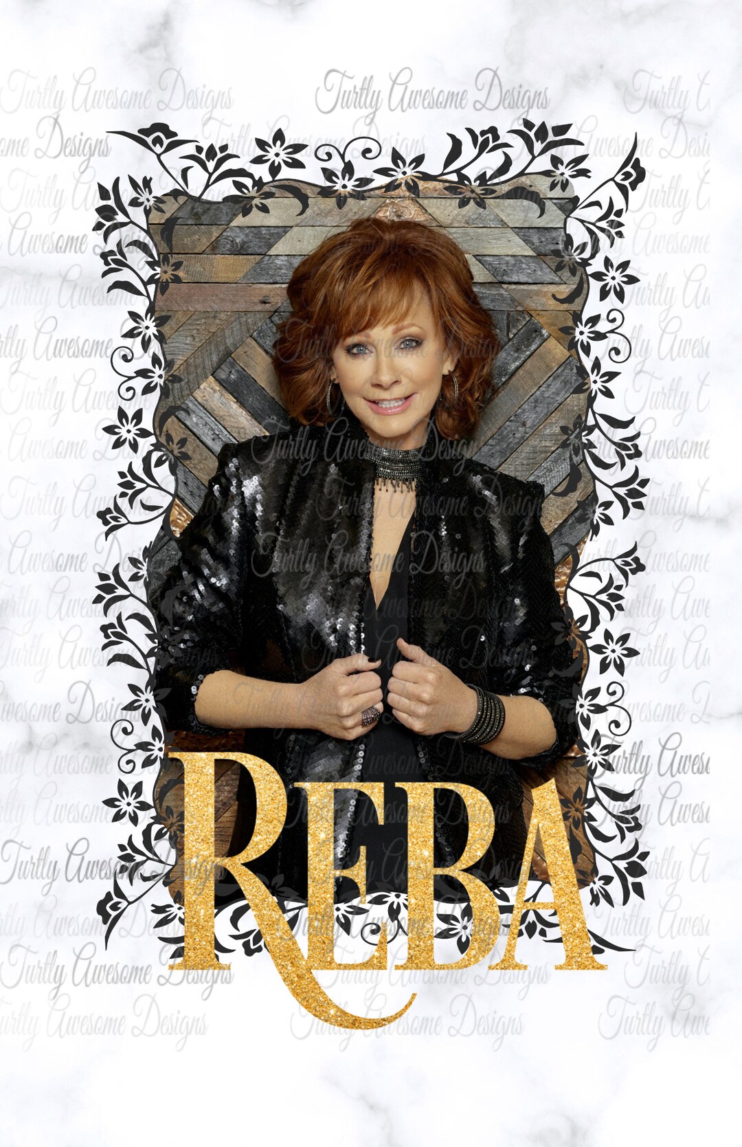 Reba Without Raised on png-digital File - Etsy