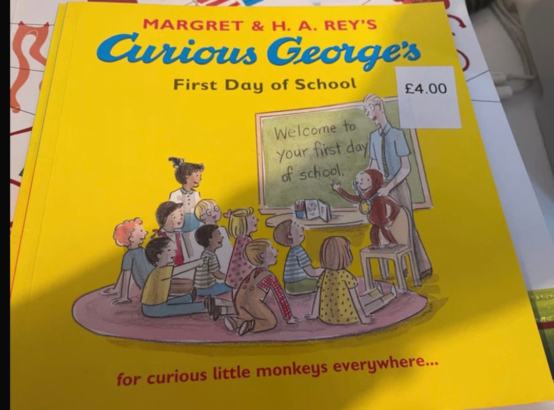 Curious George First Day at School - Etsy