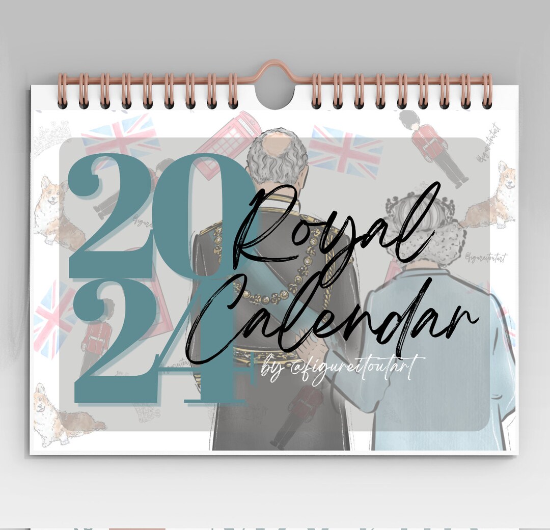 Royal Calendar 2024 - TO DOWNLOAD 2 Versions - Etsy