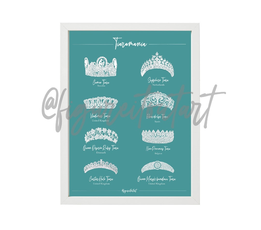 Royal Tiaras Poster - Art Print (DIGITAL DOWNLOAD) - Etsy