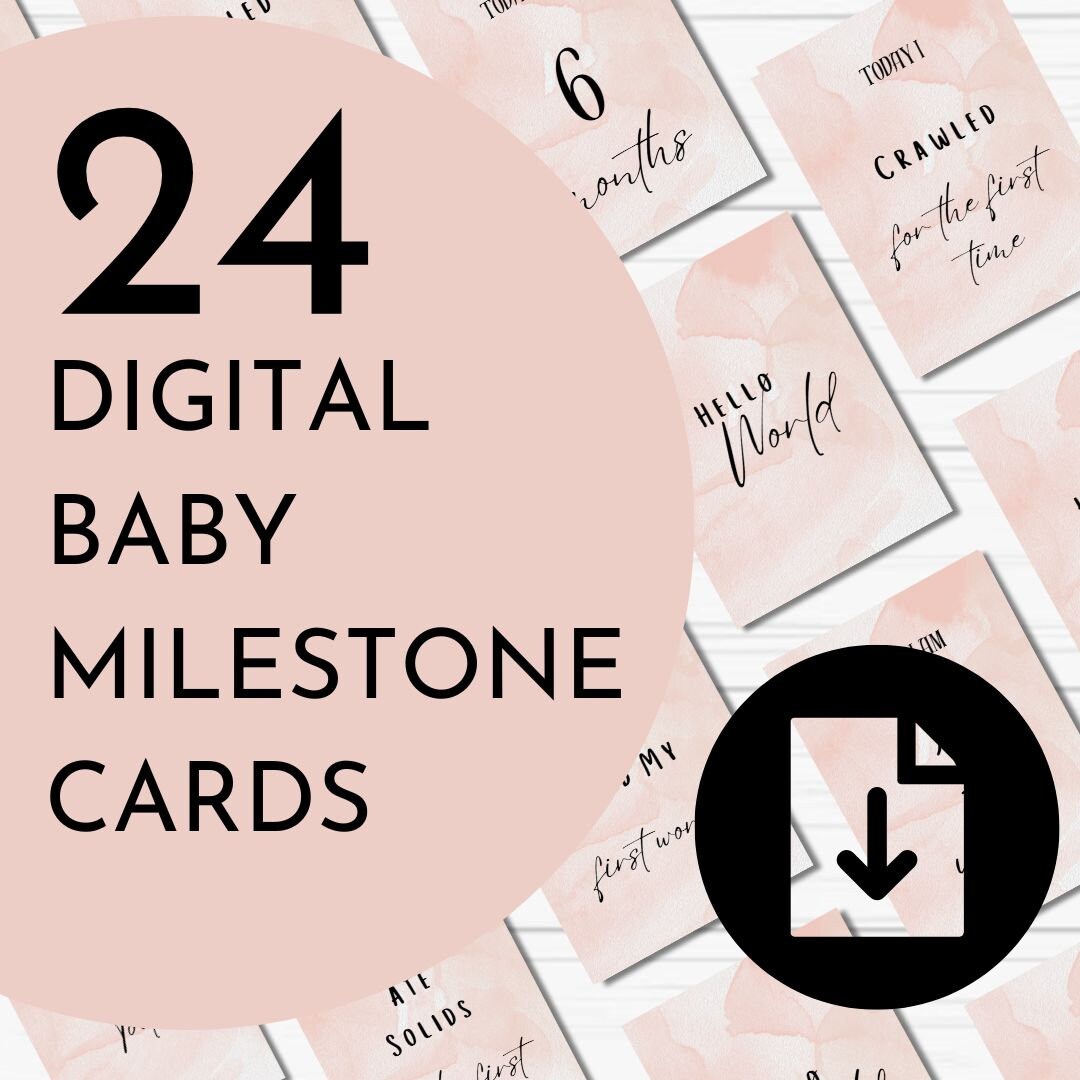 Digital Baby Milestone Printable Cards for Picture-perfect Memories ...