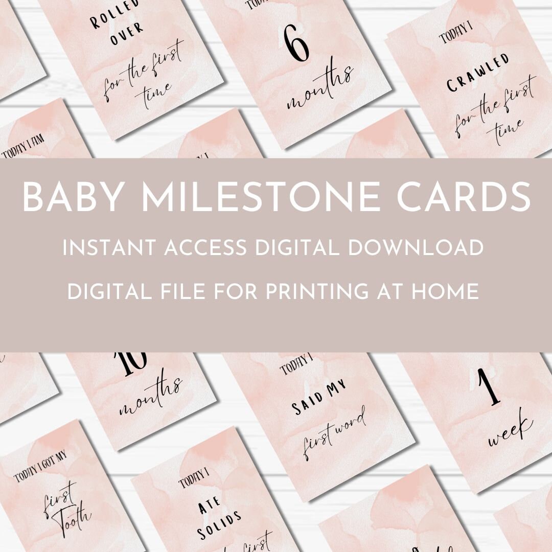 Digital Baby Milestone Printable Cards for Picture-perfect Memories ...